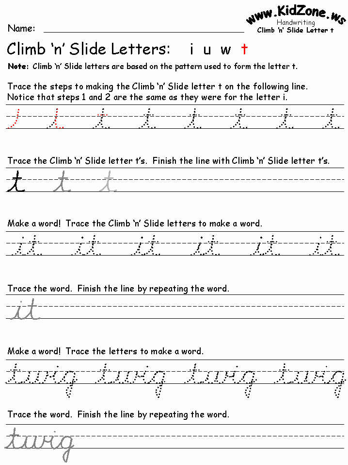 Cursive Writing Worksheet For Grade 3 Writing Worksheets