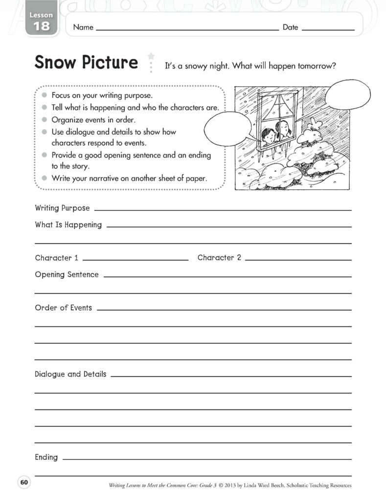 Writing Activity For Grade 4 | Writing Worksheets