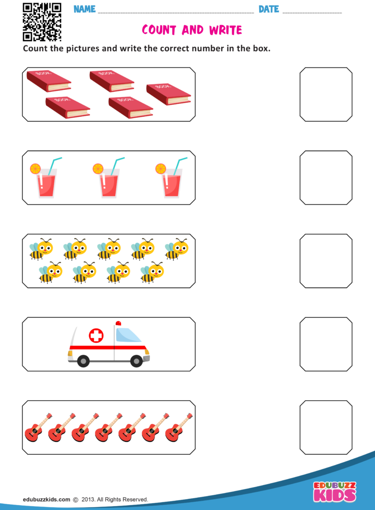 Counting And Writing Numbers Worksheets | Writing Worksheets
