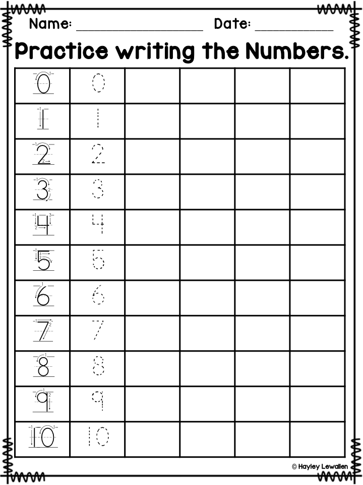 Writing Numbers 0 20 Worksheets Free Writing Worksheets
