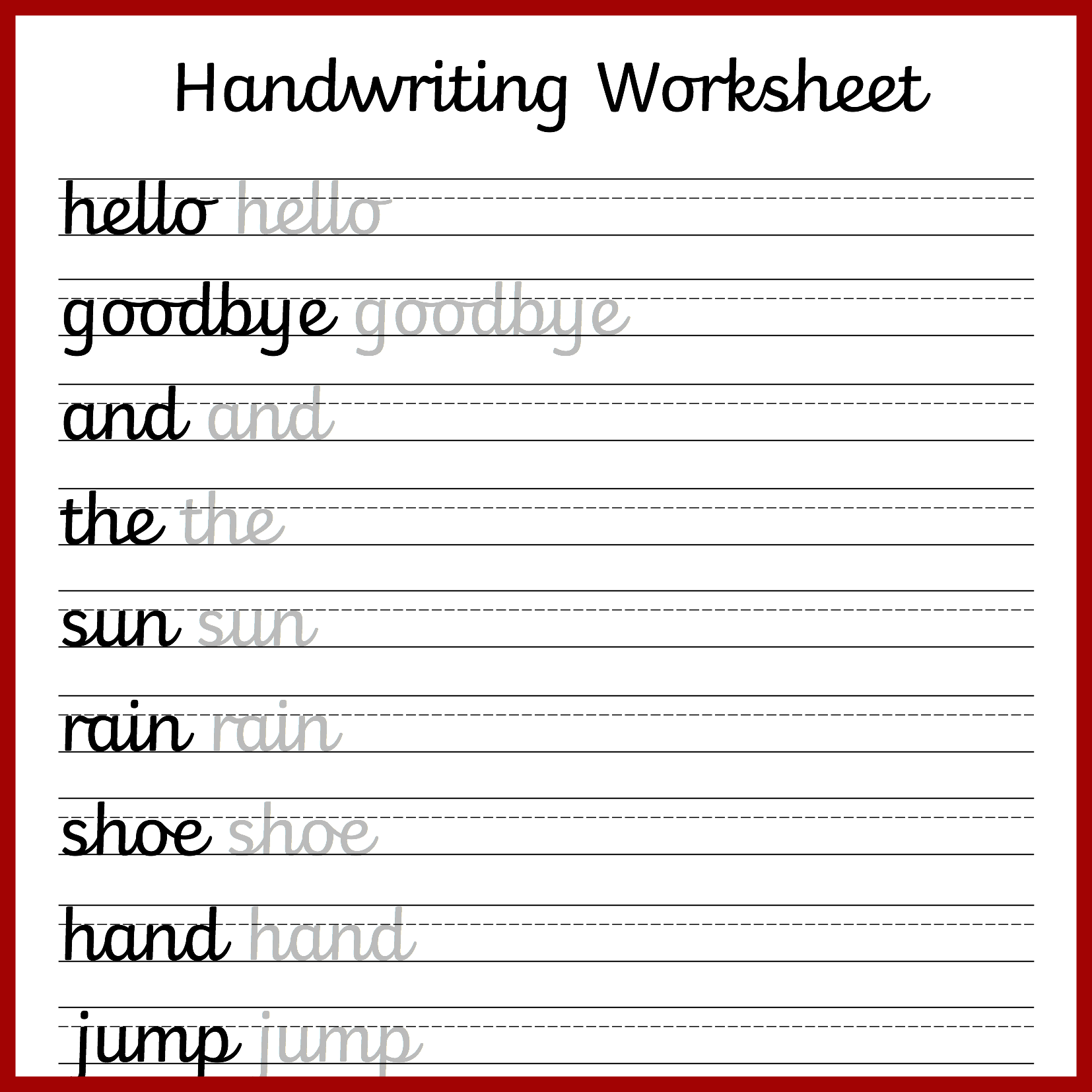 Handwriting Practice Sheets Ks1 Writing Worksheets