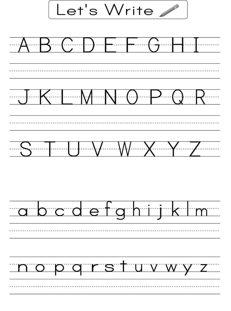 Kindergarten Worksheets Writing Sheets | Writing Worksheets