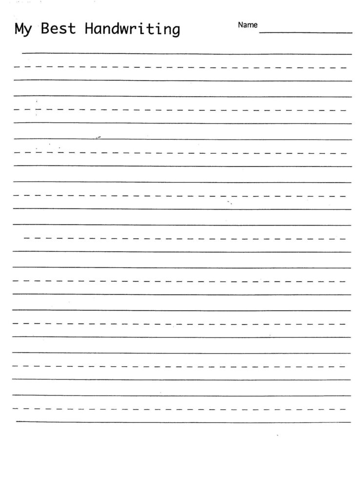 Free Printable Blank Handwriting Worksheets Free Printable | Writing ...