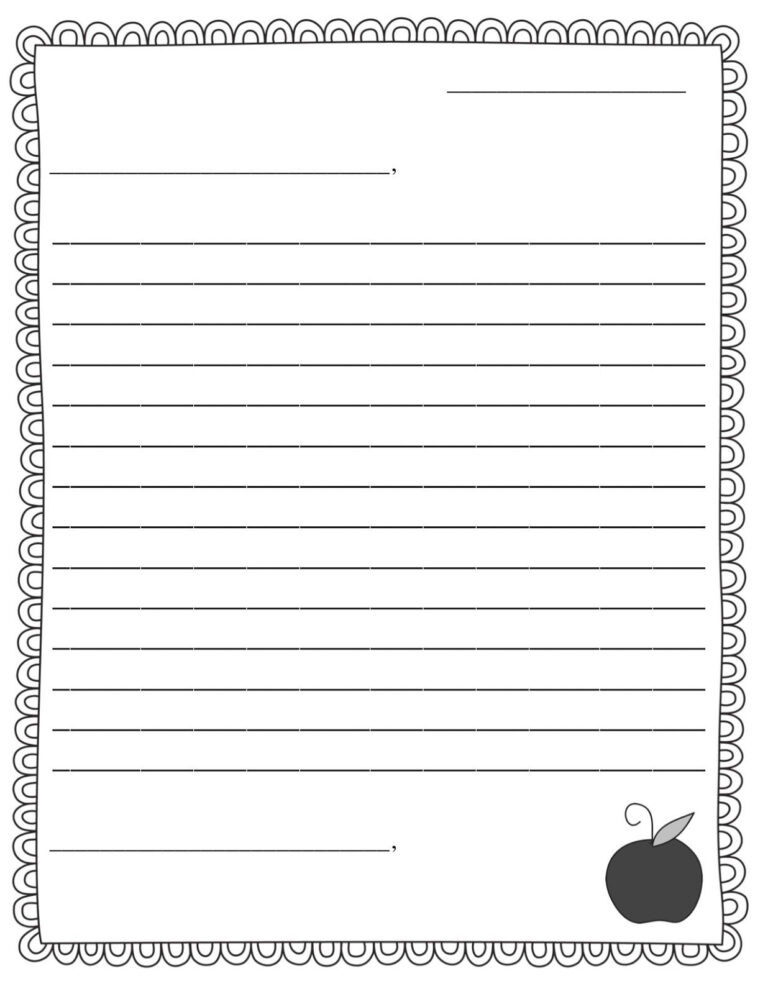 Free Letter Writing Template | Writing Worksheets