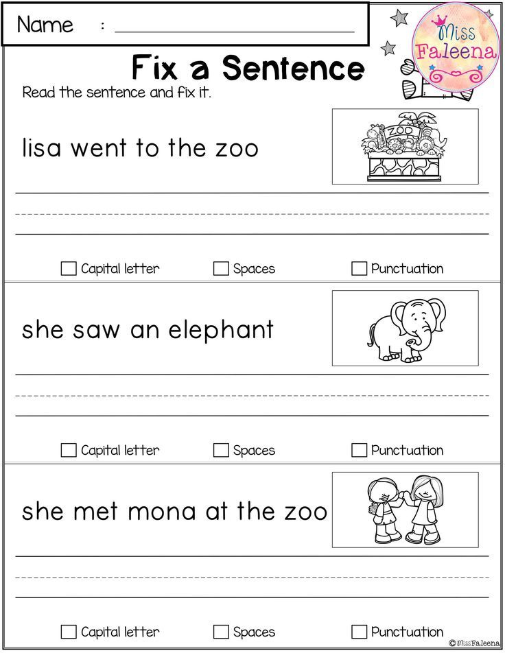 First Grade Reading And Writing Worksheets Writing Worksheets