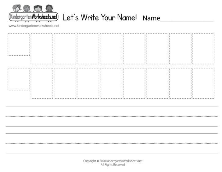 Name Writing Practice Worksheets For Kindergarten Free Printables PDF ...