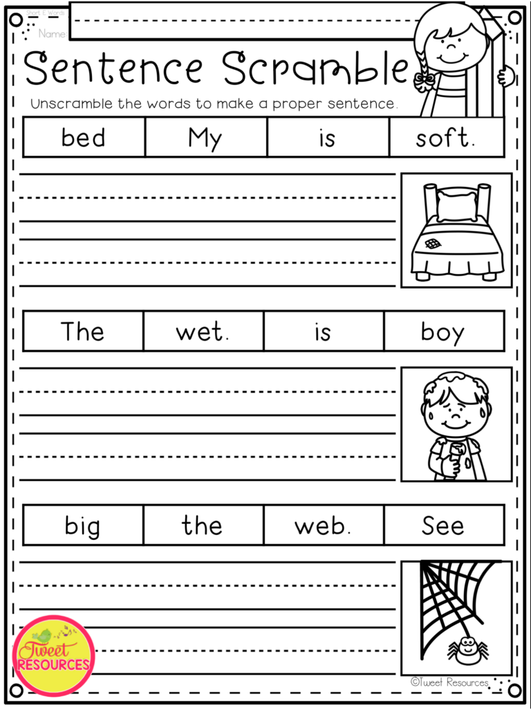 Sentence Writing Worksheets 1st Grade | Writing Worksheets