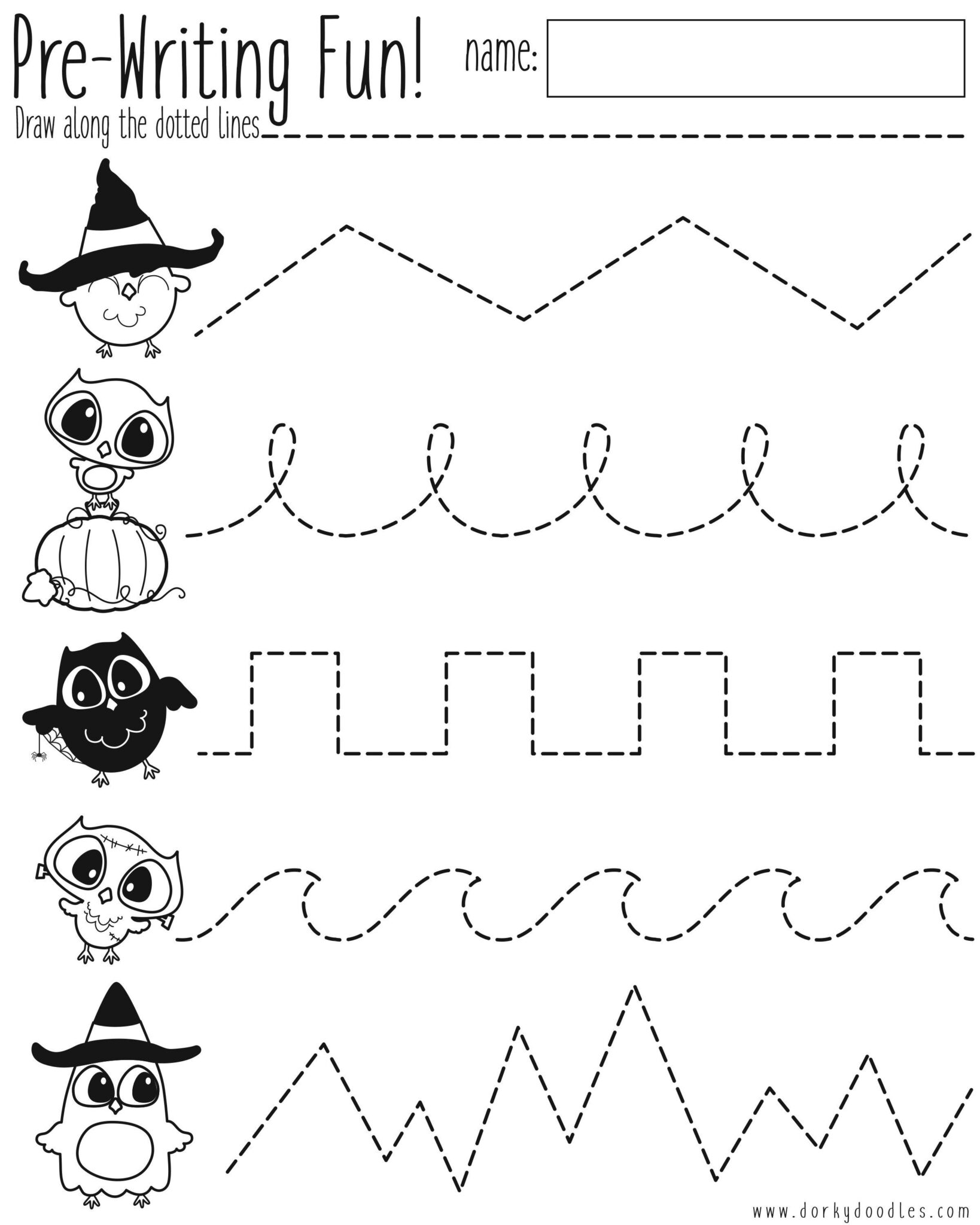 Pre Writing Practice Halloween Worksheet Halloween Worksheets | Writing ...