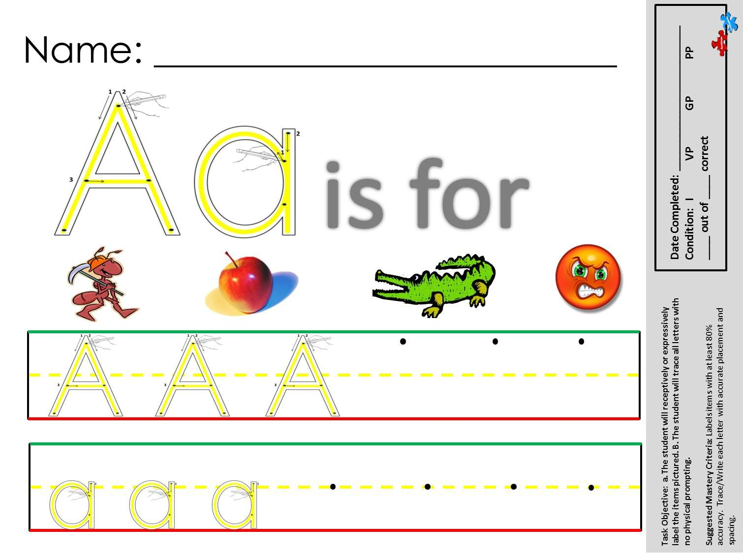 Printable Autism Writing Worksheets Writing Worksheets