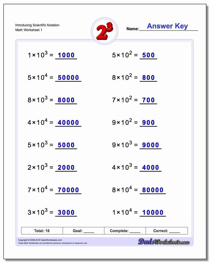 Writing Numbers In Scientific Notation Worksheet Writing Worksheets
